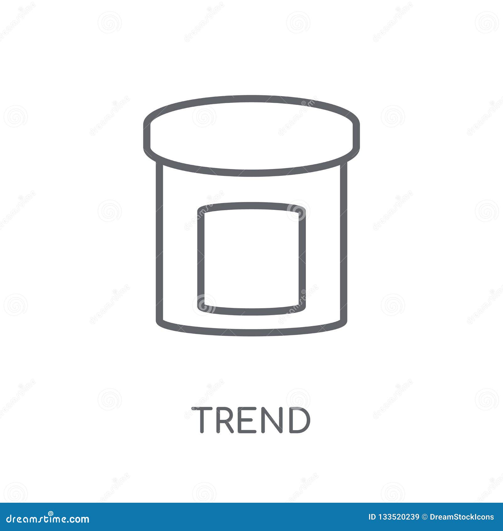 Trend Linear Icon. Modern Outline Trend Logo Concept on White Ba Stock ...