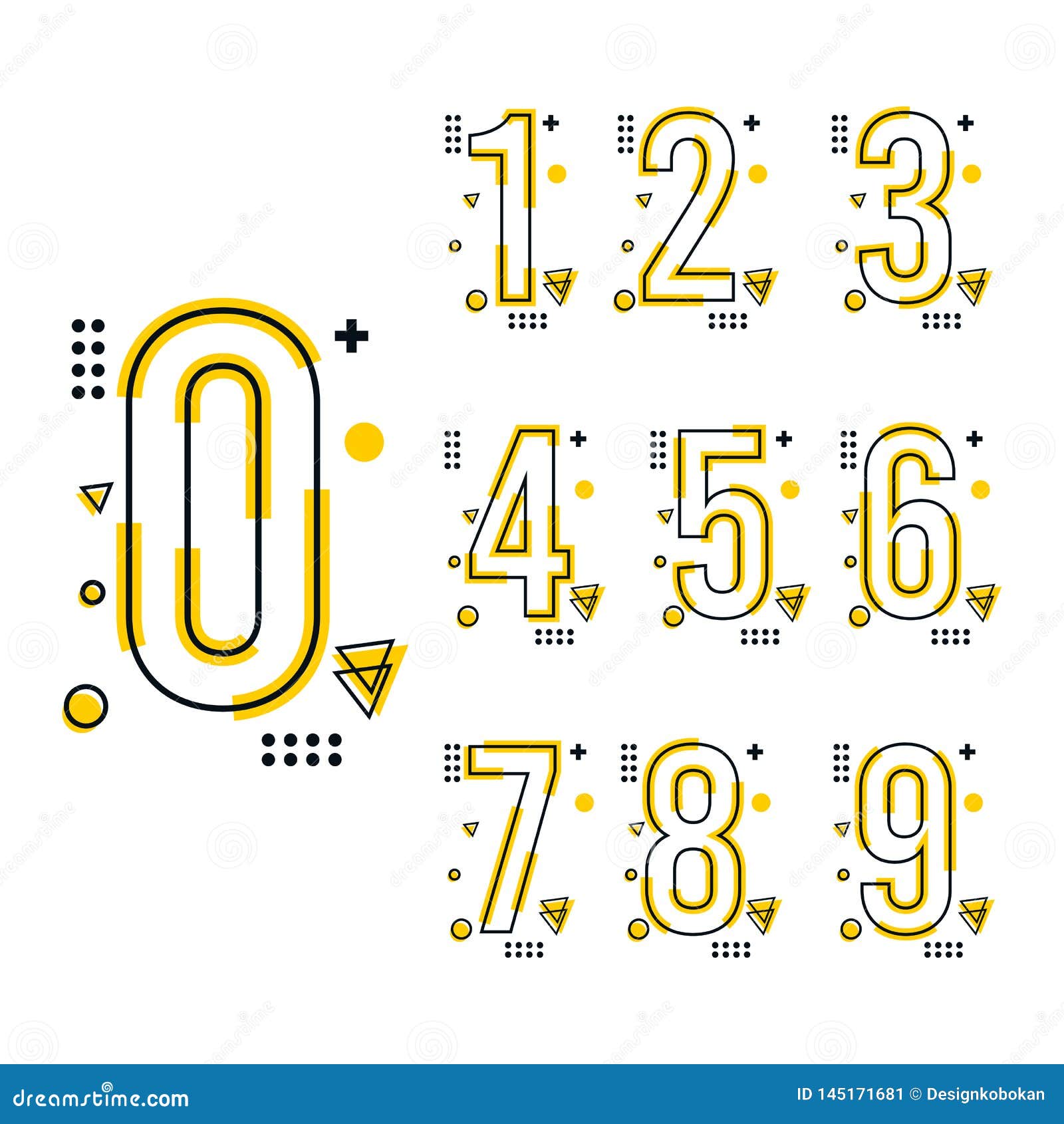 Trend Number Design Template Stock Vector - Illustration of graphic ...
