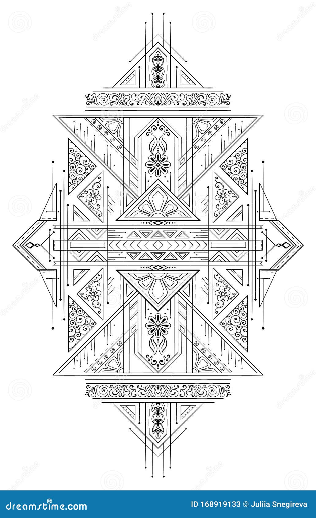 Trend Outline Geometric Pattern White and Black Background with Lines ...