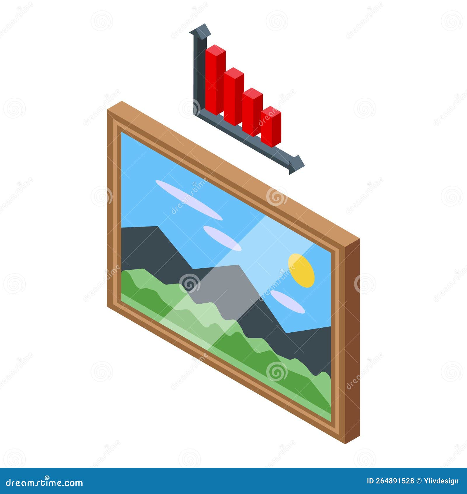 Trend Picture Icon Isometric Vector. Future Work Stock Illustration ...