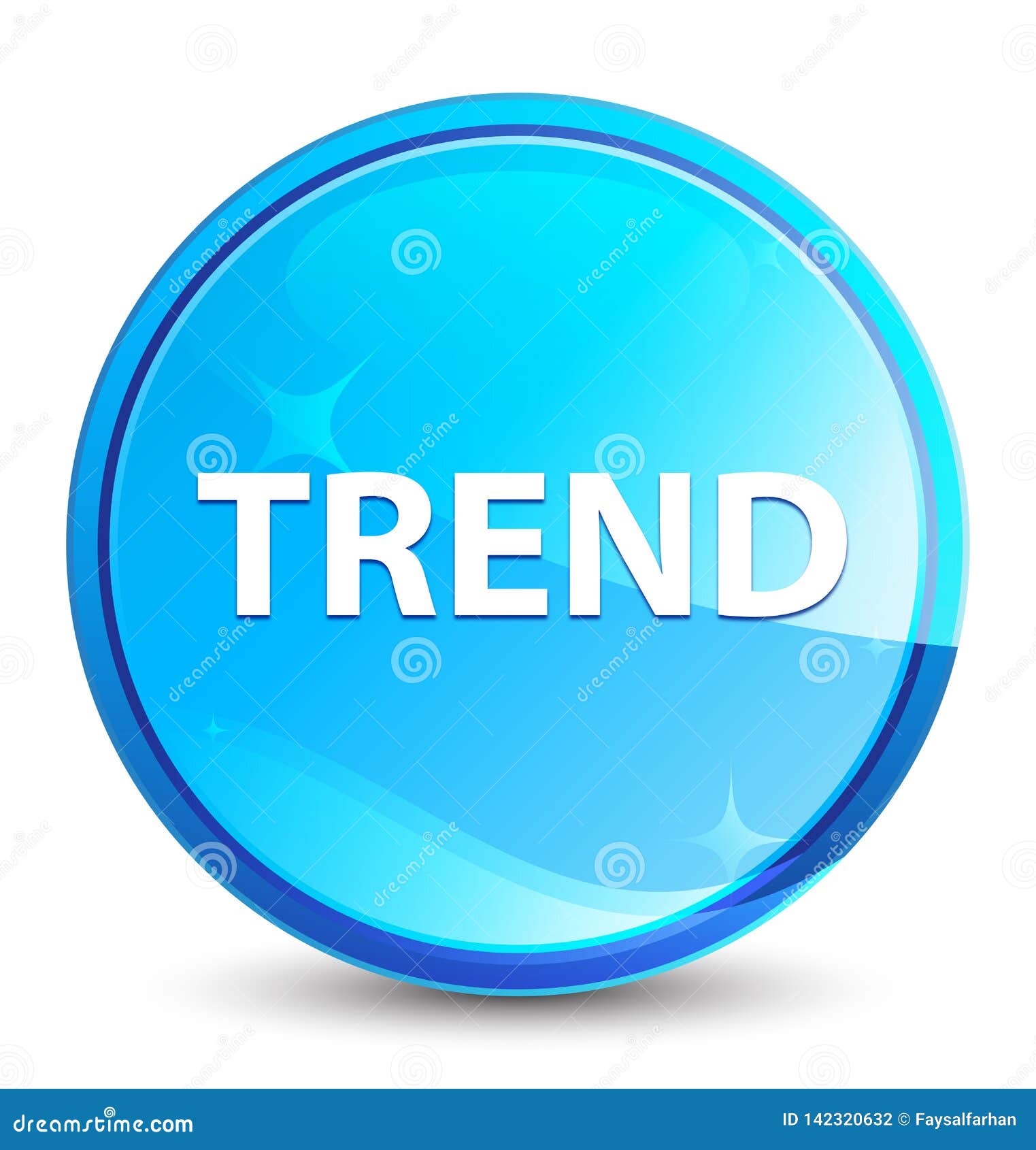 Trend Splash Natural Blue Round Button Stock Vector - Illustration of ...