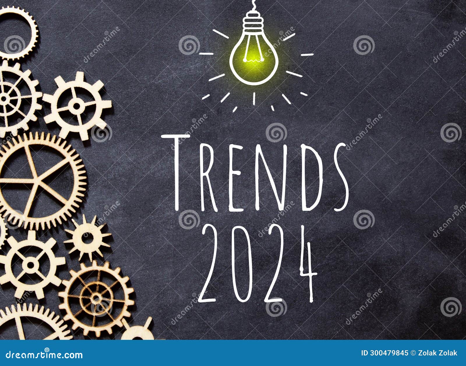 Trend 2024 Text on the Corner of the Notebook. Near Near Purple Sticker ...