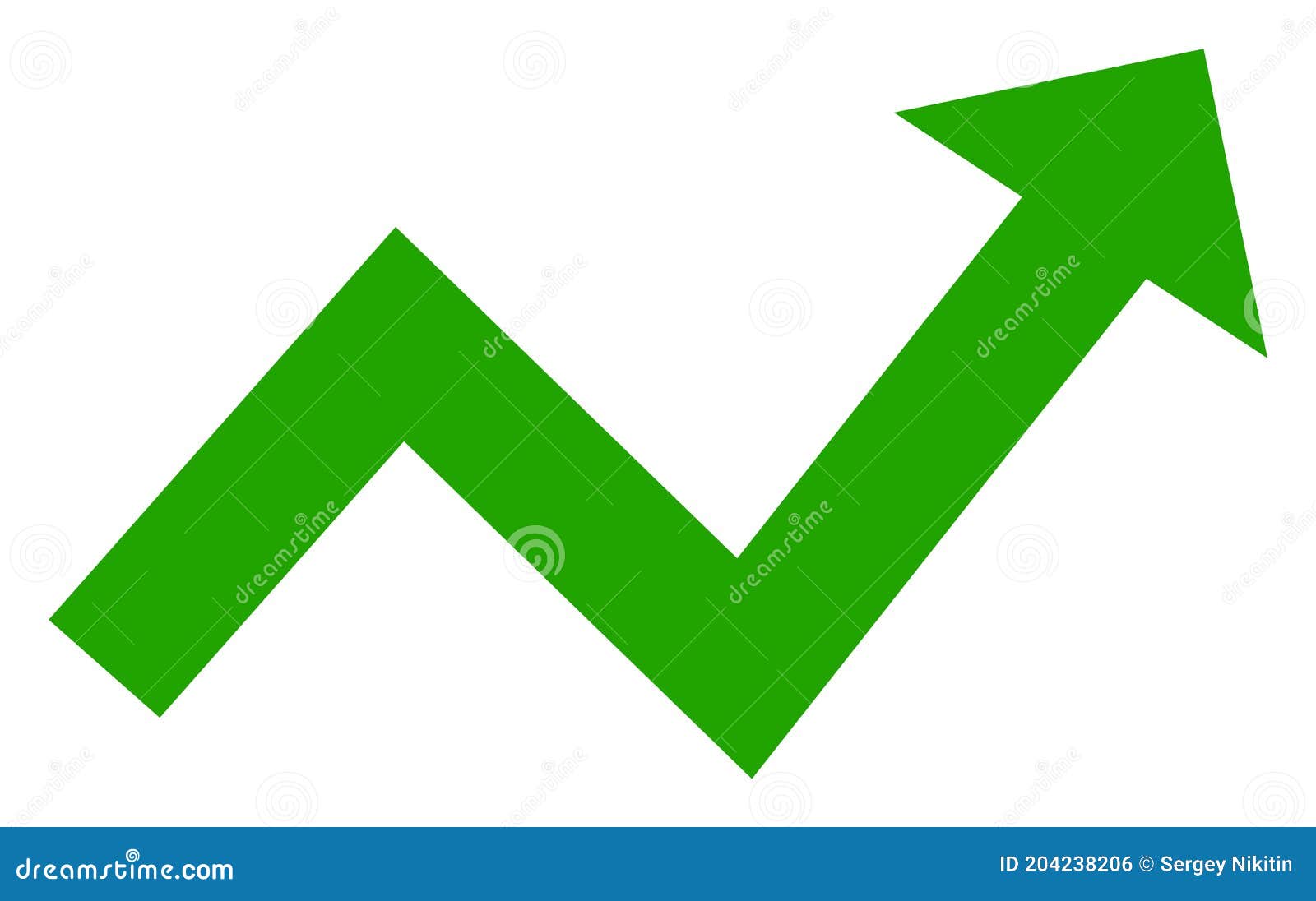 Trend Up Arrow Flat Icon Image Stock Illustration - Illustration of ...