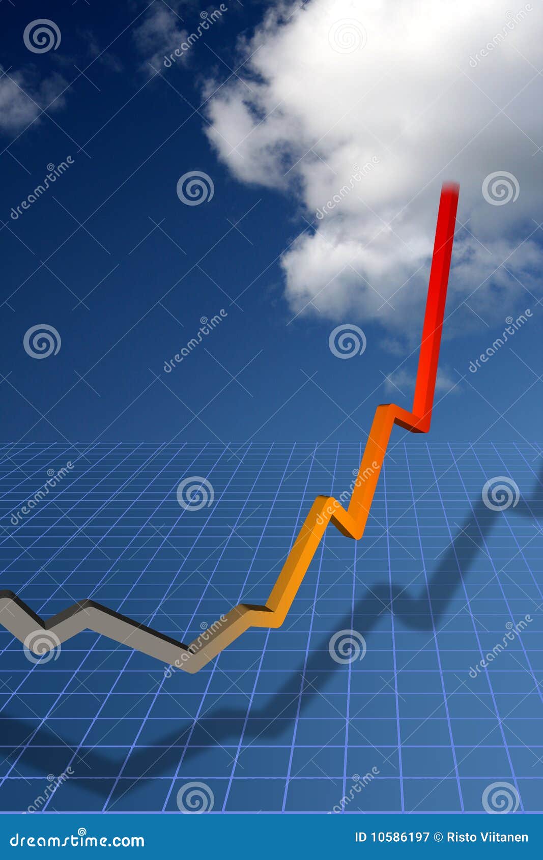 Trend upwards stock illustration. Illustration of figure - 10586197