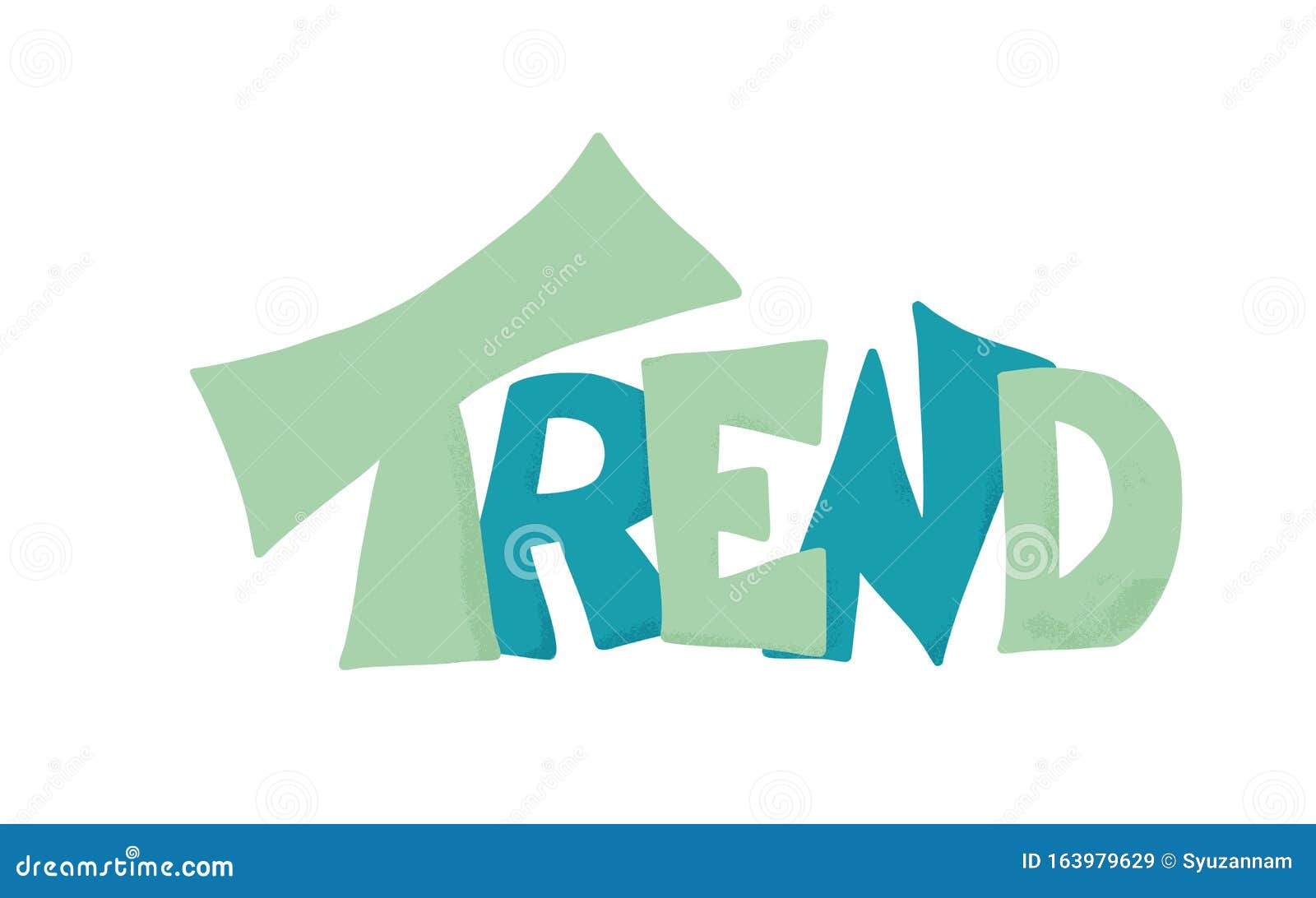 Trend Vector Text. Hand Drawn Vector Message Stock Vector ...