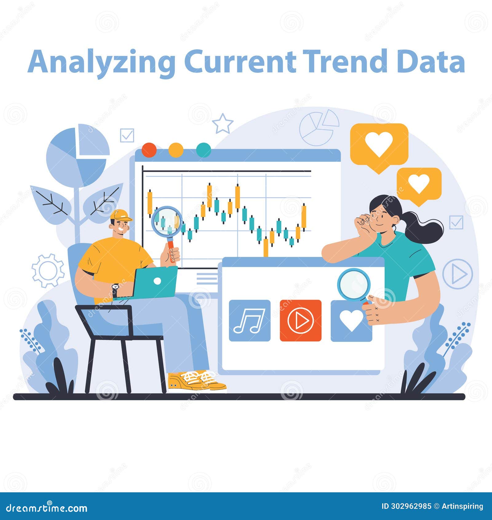 Watching A Trend Stock Photo | CartoonDealer.com #118566