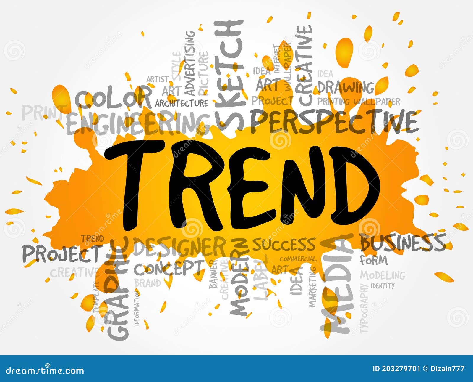 TREND Word Cloud, Creative Concept Stock Illustration - Illustration of ...