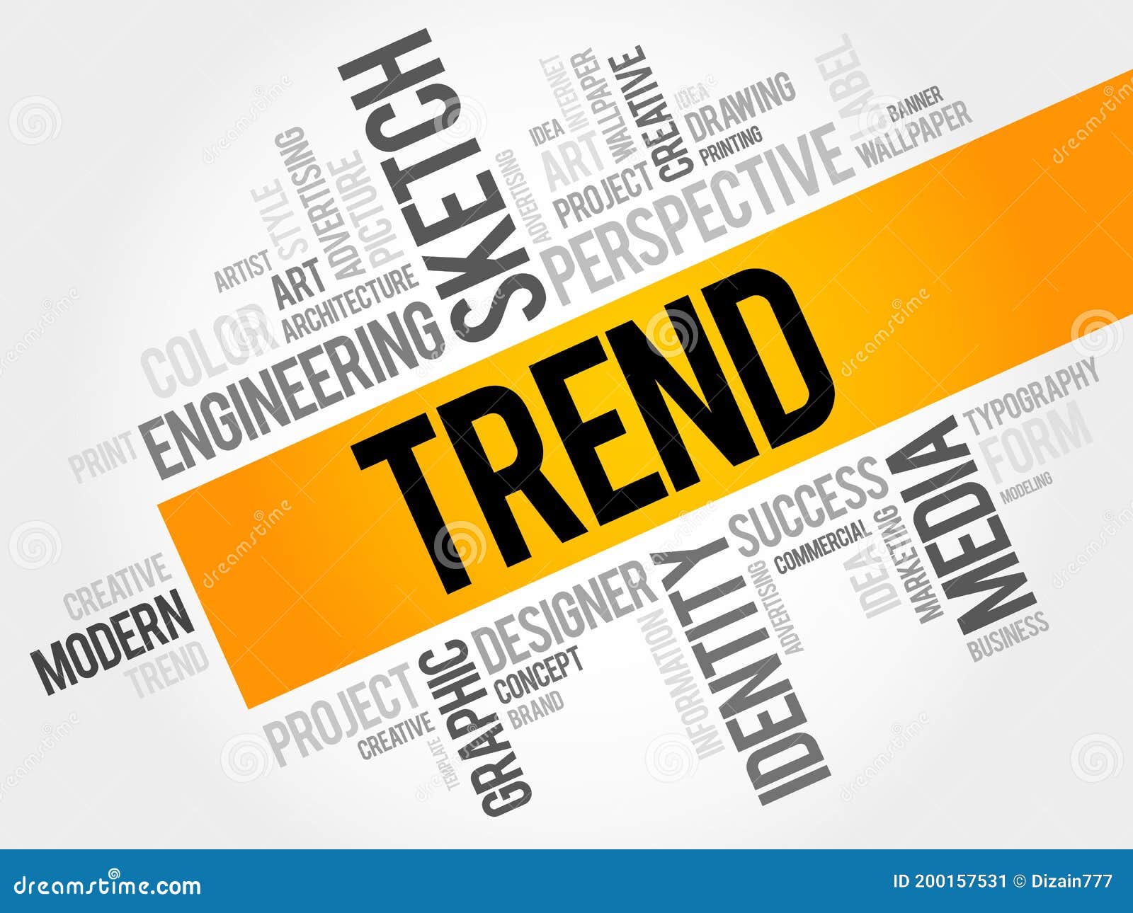 TREND word cloud stock illustration. Illustration of business - 200157531