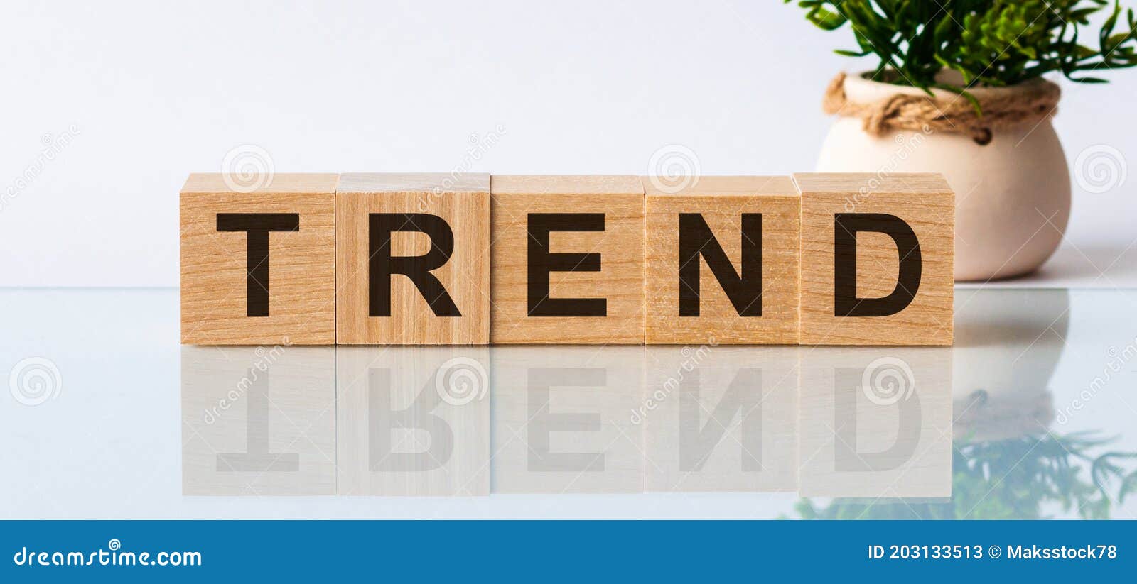 Trend Word on Cubes with Light Background Stock Image - Image of ...