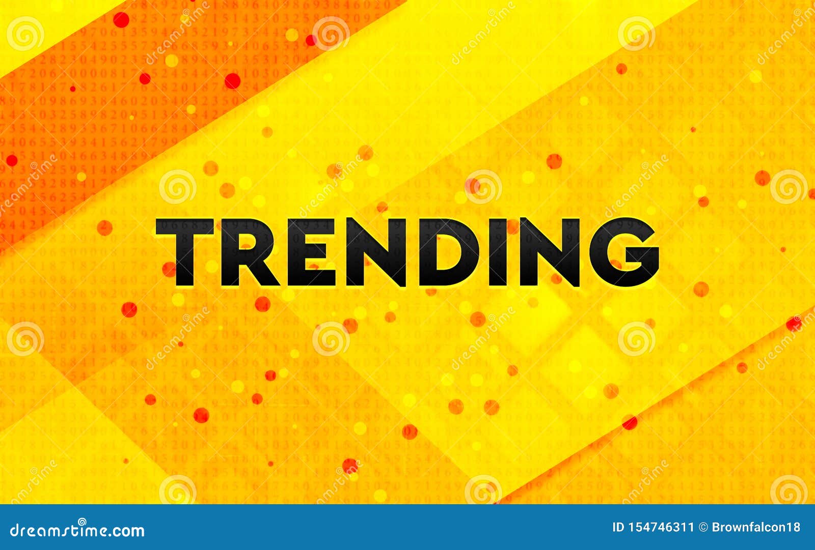 Trending Abstract Digital Banner Yellow Background Stock Illustration ...