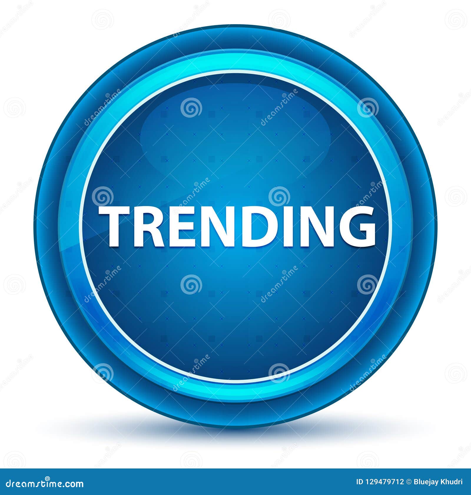 Trending Eyeball Blue Round Button Stock Illustration - Illustration of ...