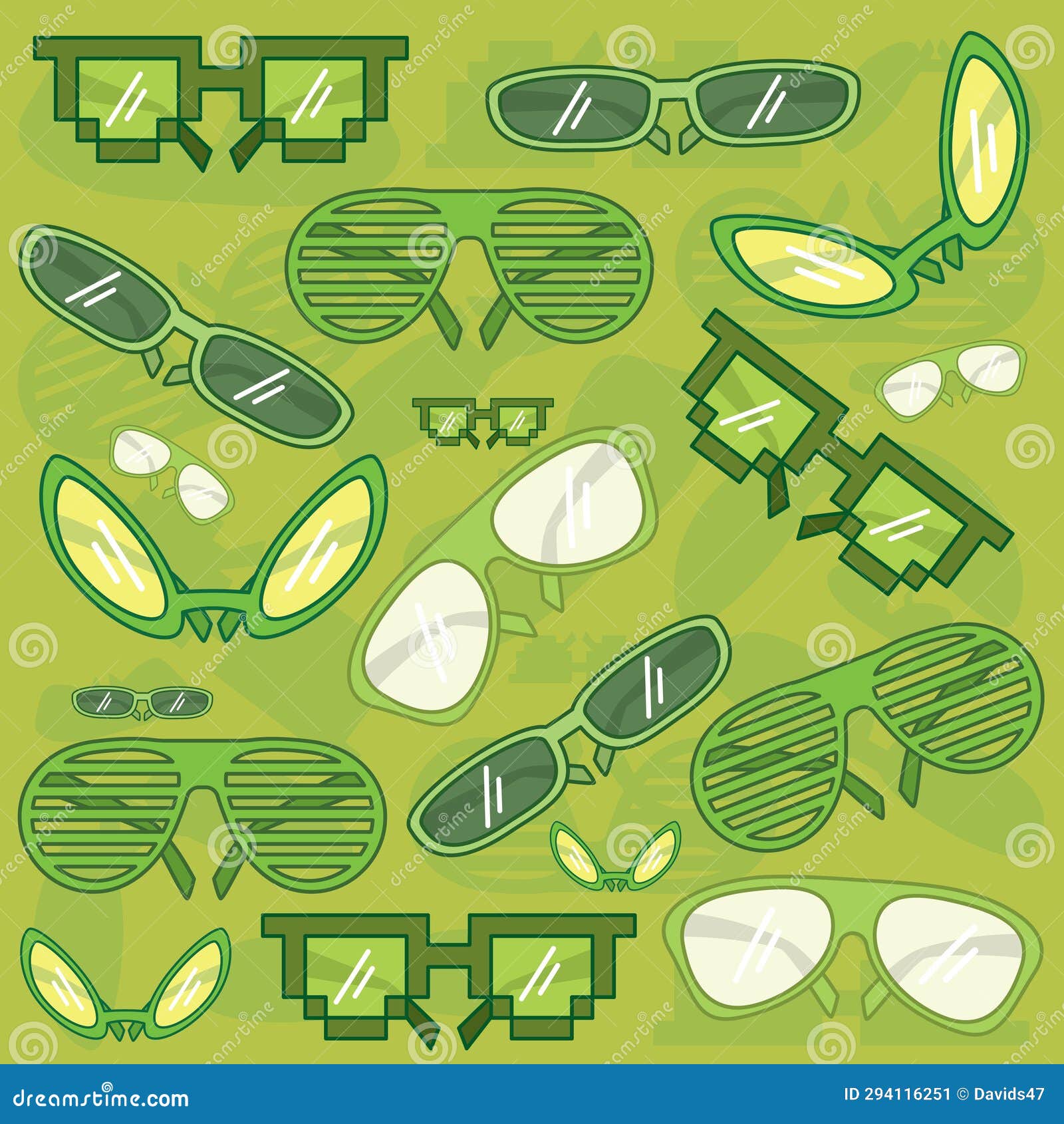 Trending Eyeglasses Seamless Pattern Background Vector Stock Vector ...