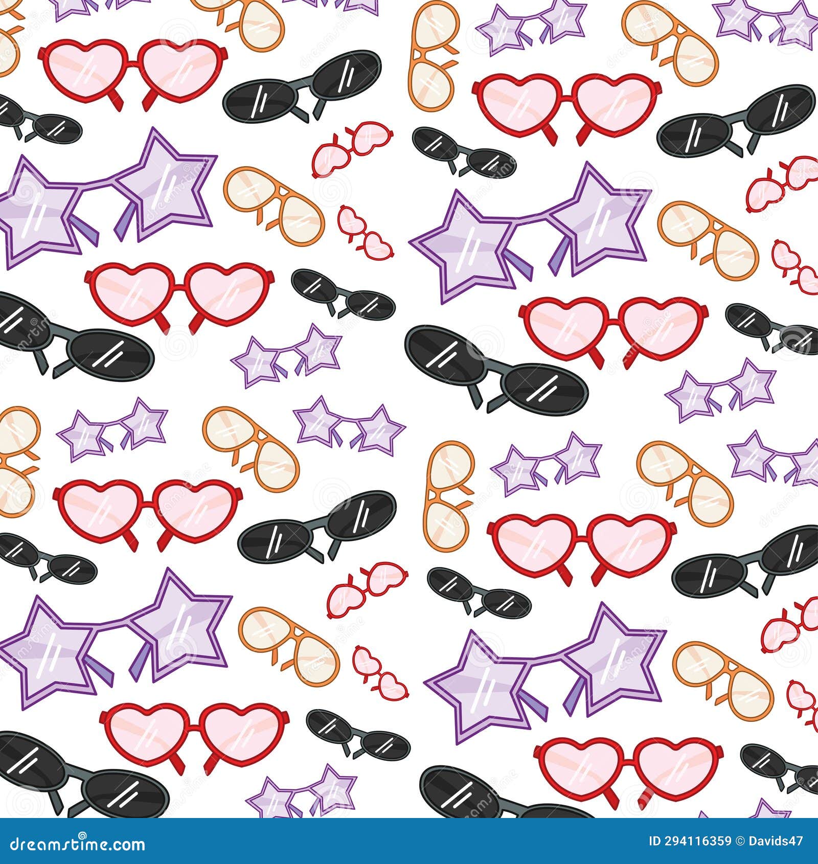 Trending Eyeglasses Seamless Pattern Background Vector Stock Vector ...