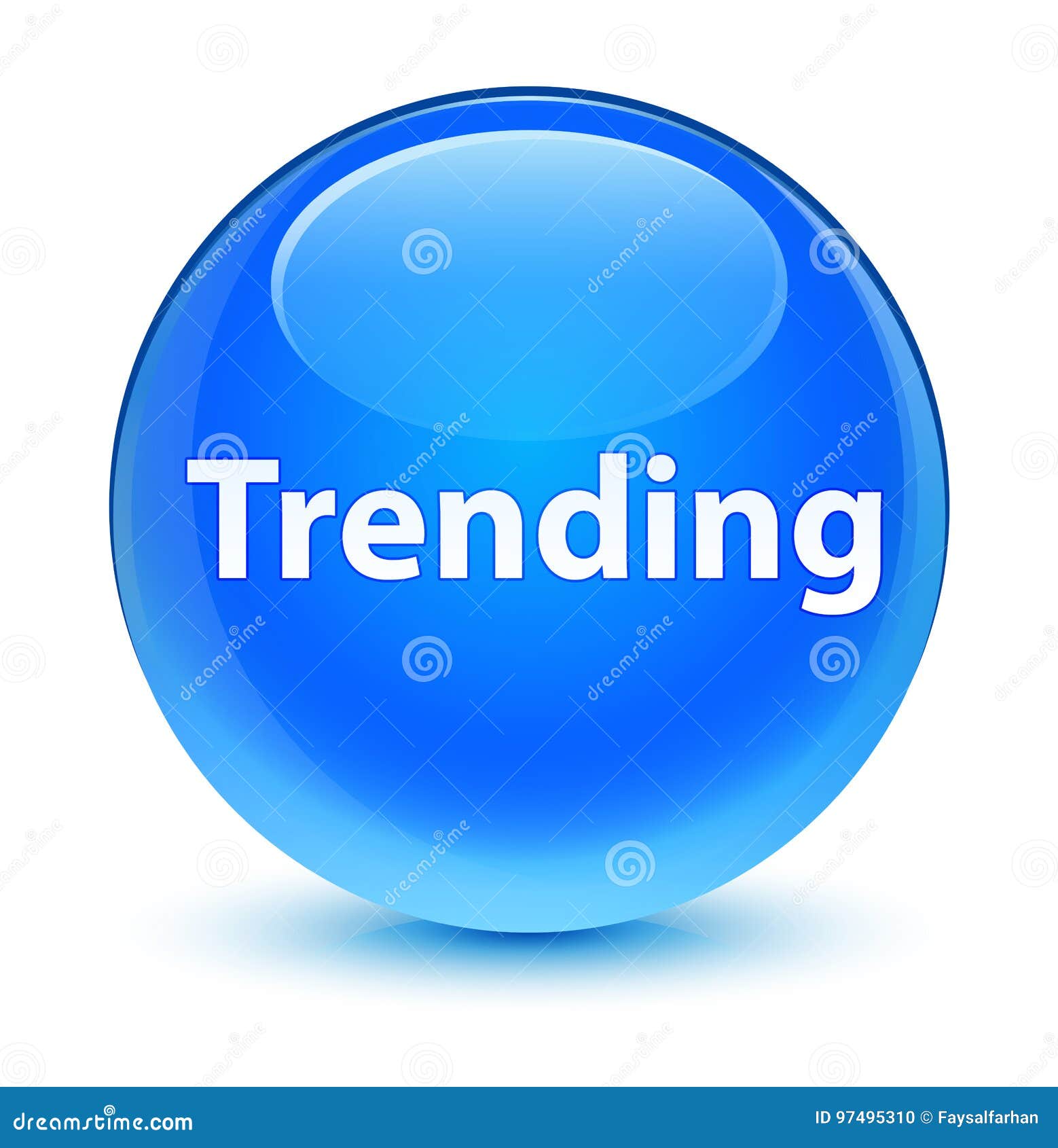 Trending Glassy Cyan Blue Round Button Stock Illustration ...