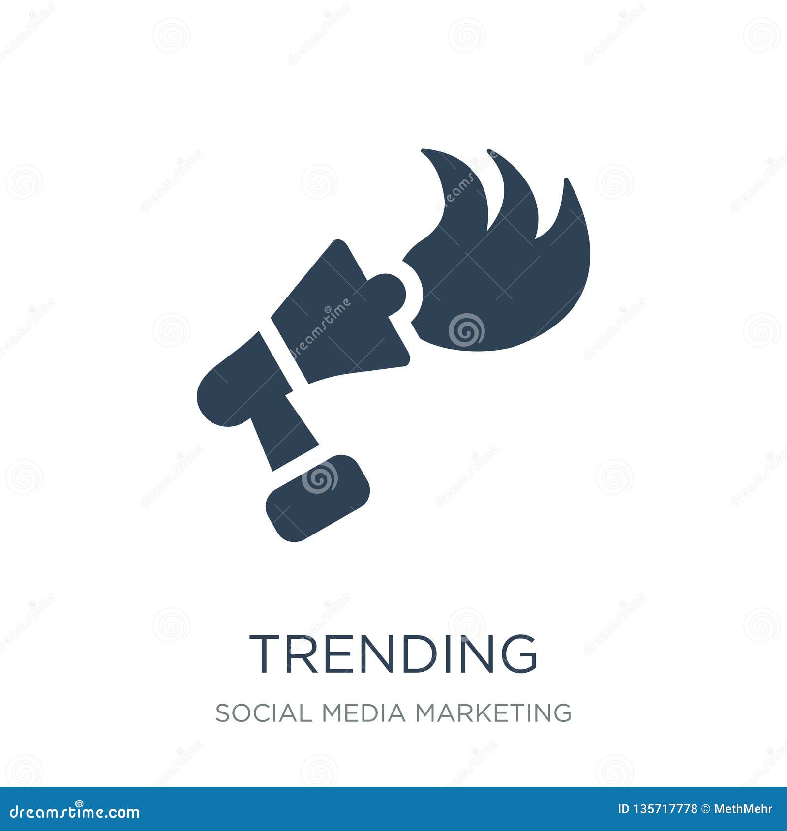 Trending Icon In Trendy Design Style Trending Icon Isolated On White