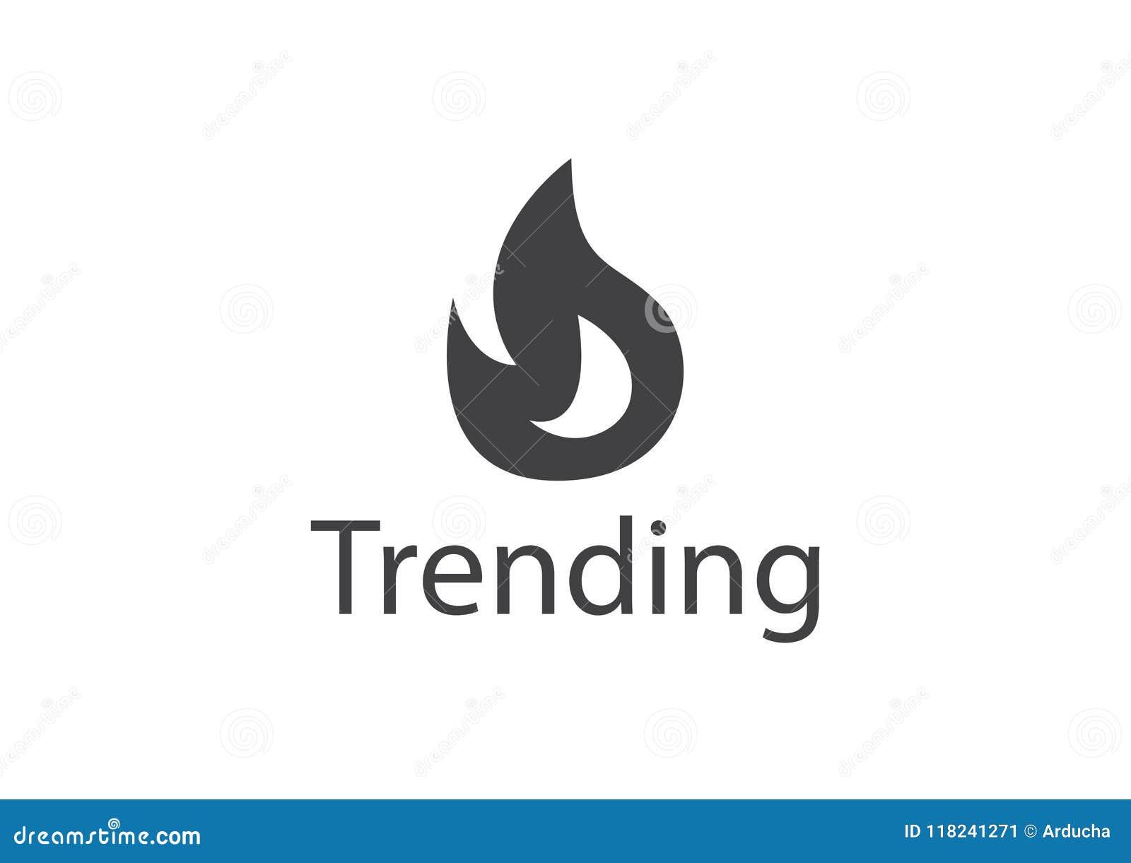 Trending logo stock vector. Illustration of heat, news - 118241271