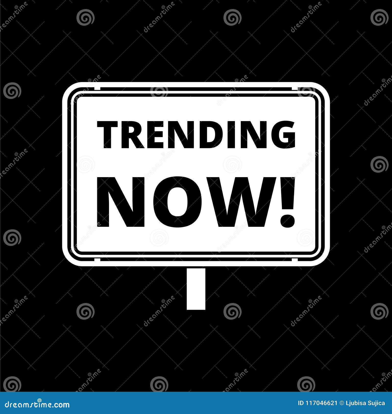 Trending Now Icon on Dark Background Stock Vector - Illustration of ...