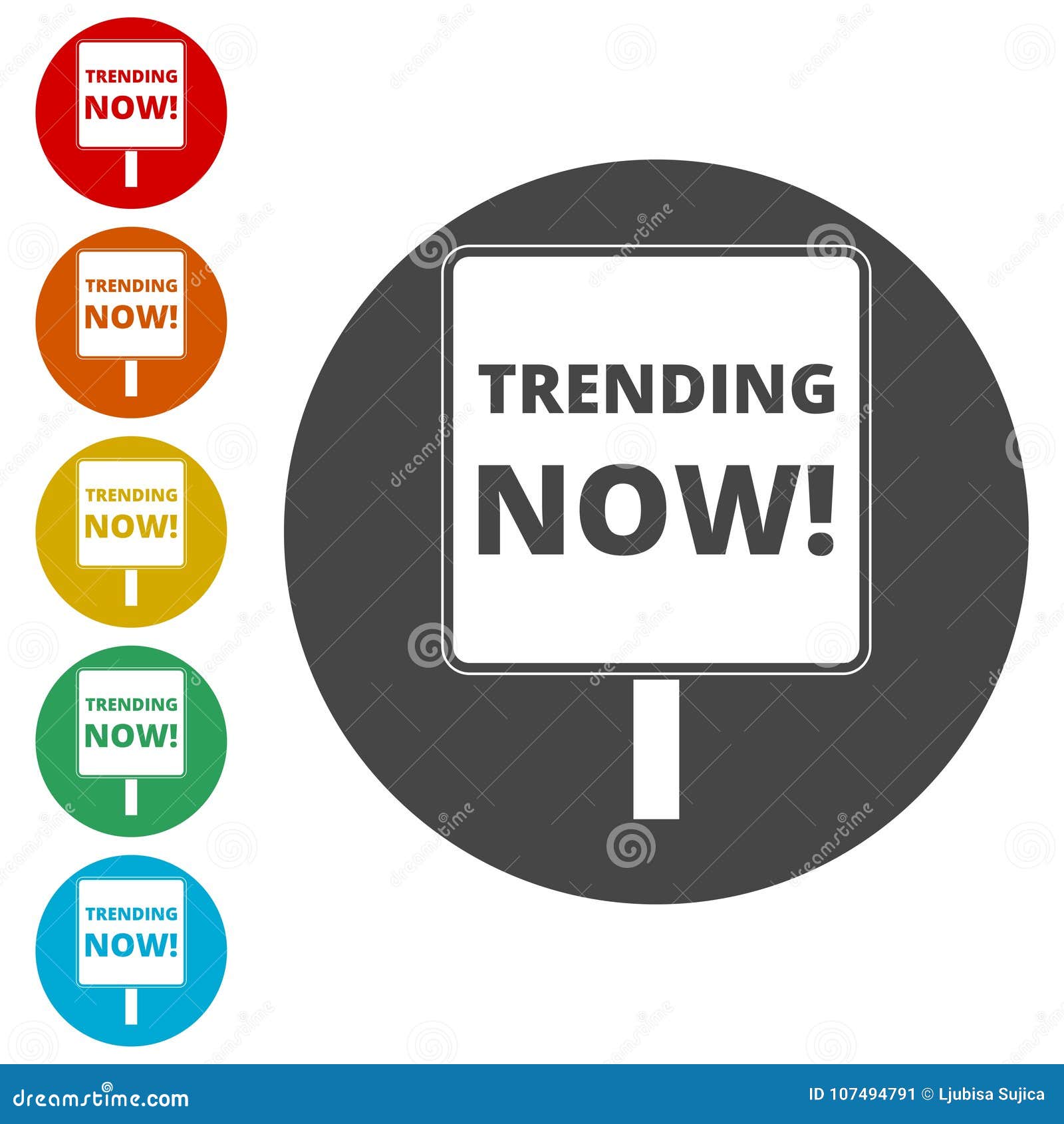 Trending now icon stock vector. Illustration of isolated - 107494791