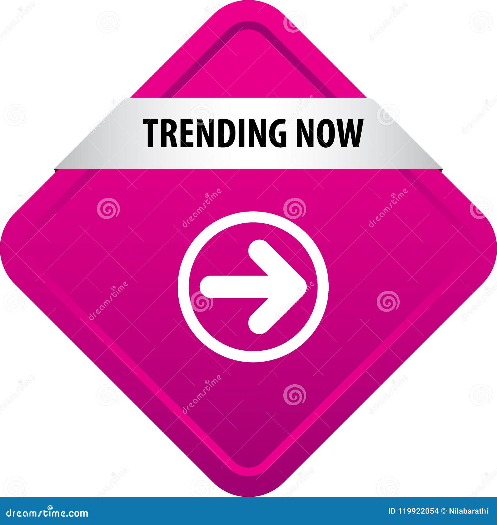 Trending now web button stock illustration. Illustration of colorful ...