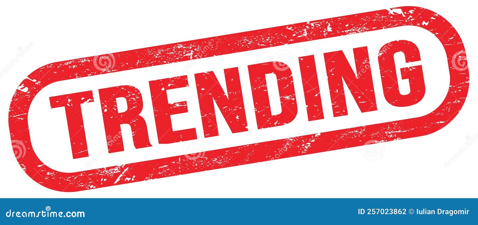 TRENDING, Text Written on Red Stamp Sign Stock Illustration ...