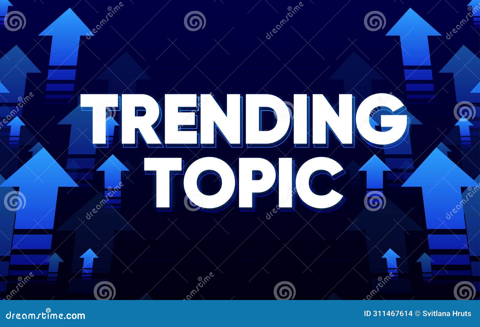 Trending Topic Banner with Abstract Background. Banner with Trending ...