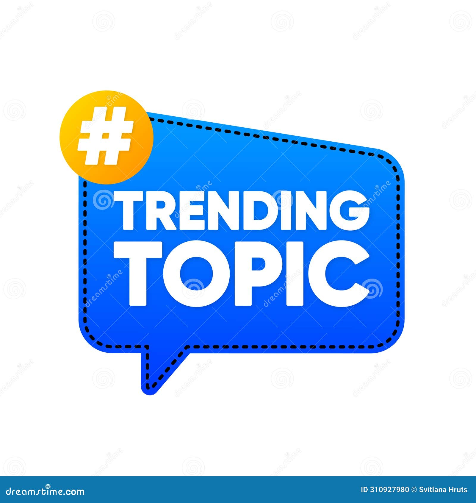 Trending Topic Banner in Bubble Message Style. Banner with Trending ...