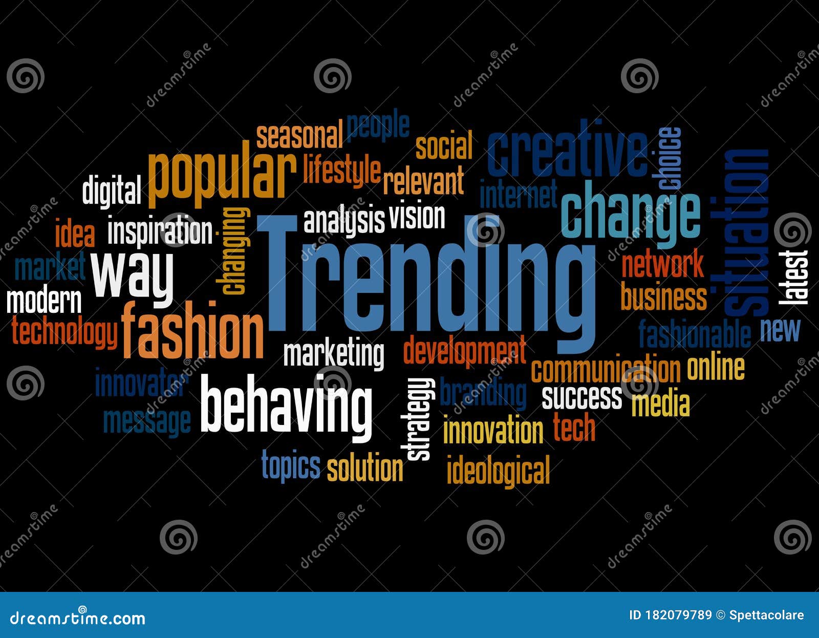 Trending Word Cloud Concept 3 Stock Illustration - Illustration of ...