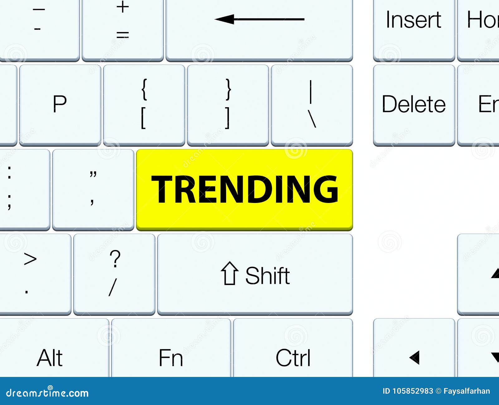 Trending Yellow Keyboard Button Stock Illustration - Illustration of ...