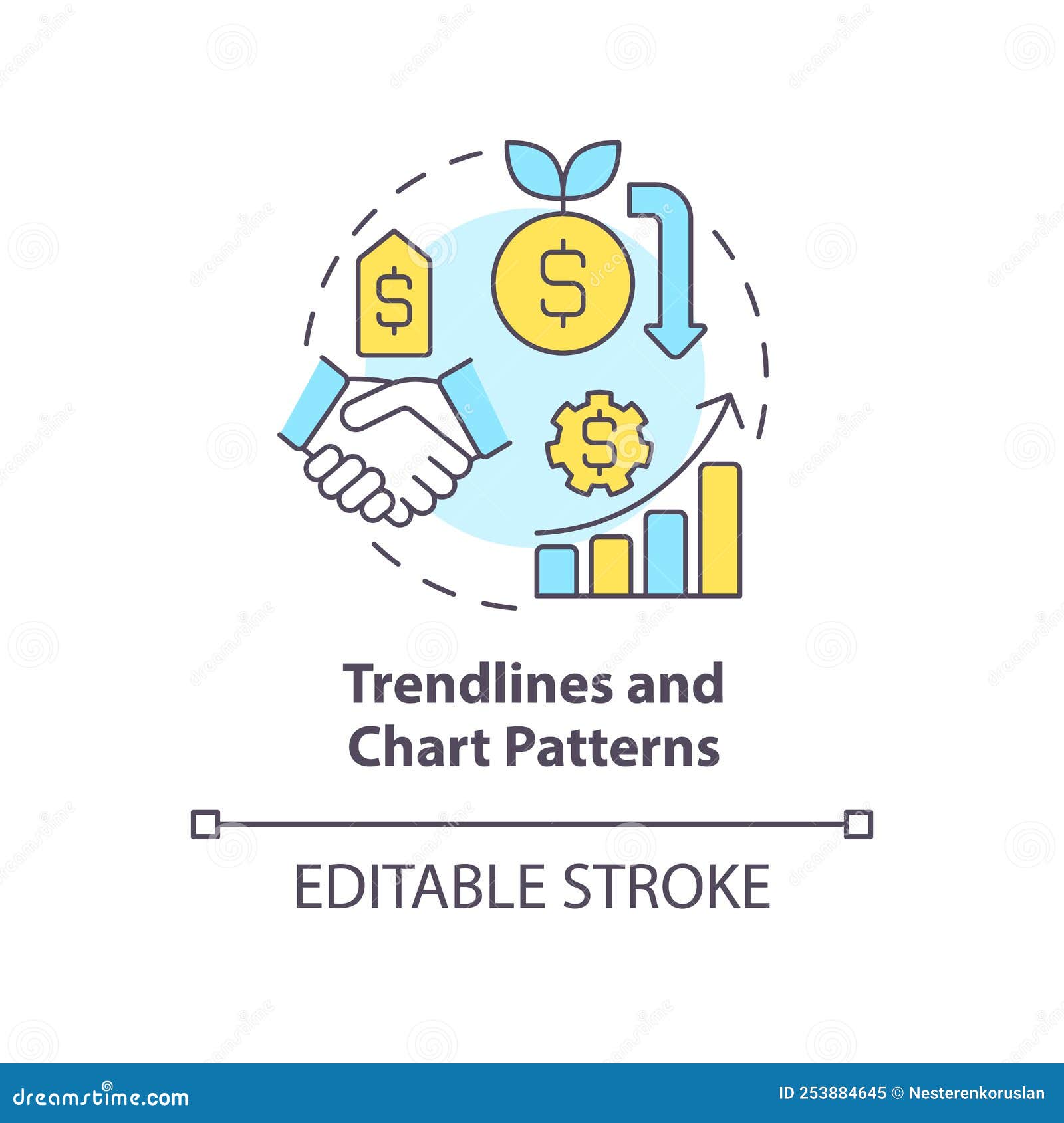 Trendlines and Chart Patterns Concept Icon Stock Vector - Illustration ... Trendlines and Chart Patterns Concept Icon Stock Vector - Illustration ...