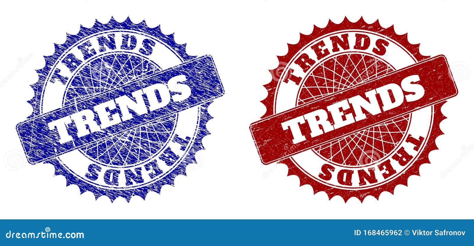 TRENDS Blue and Red Rounded Stamp Seals with Rubber Textures Stock ...