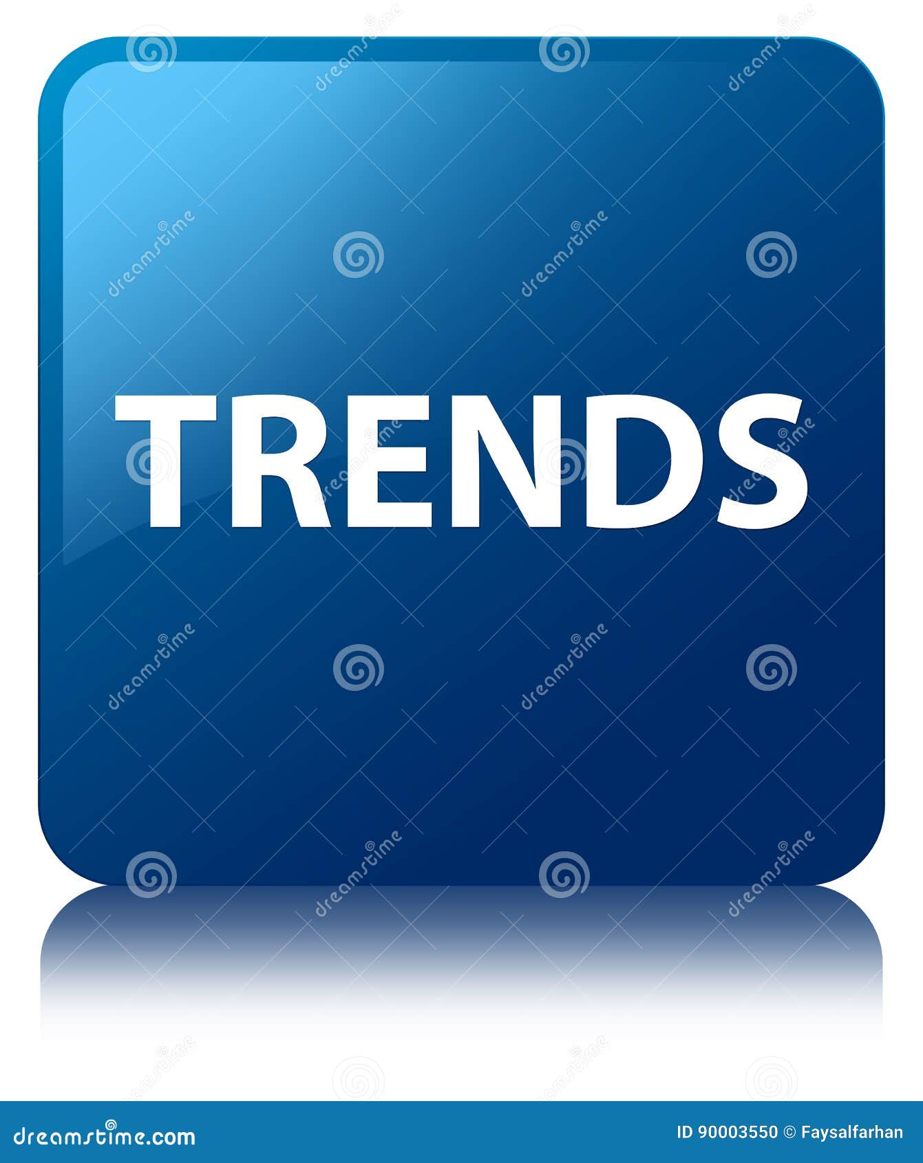 Trends blue square button stock illustration. Illustration of square ...