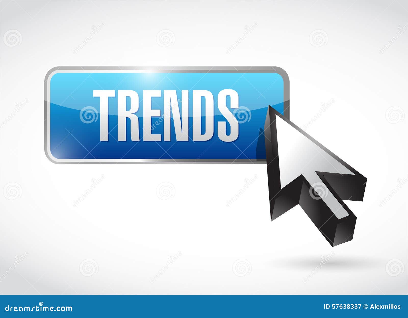 Trends Button Sign Concept Illustration Stock Illustration ...