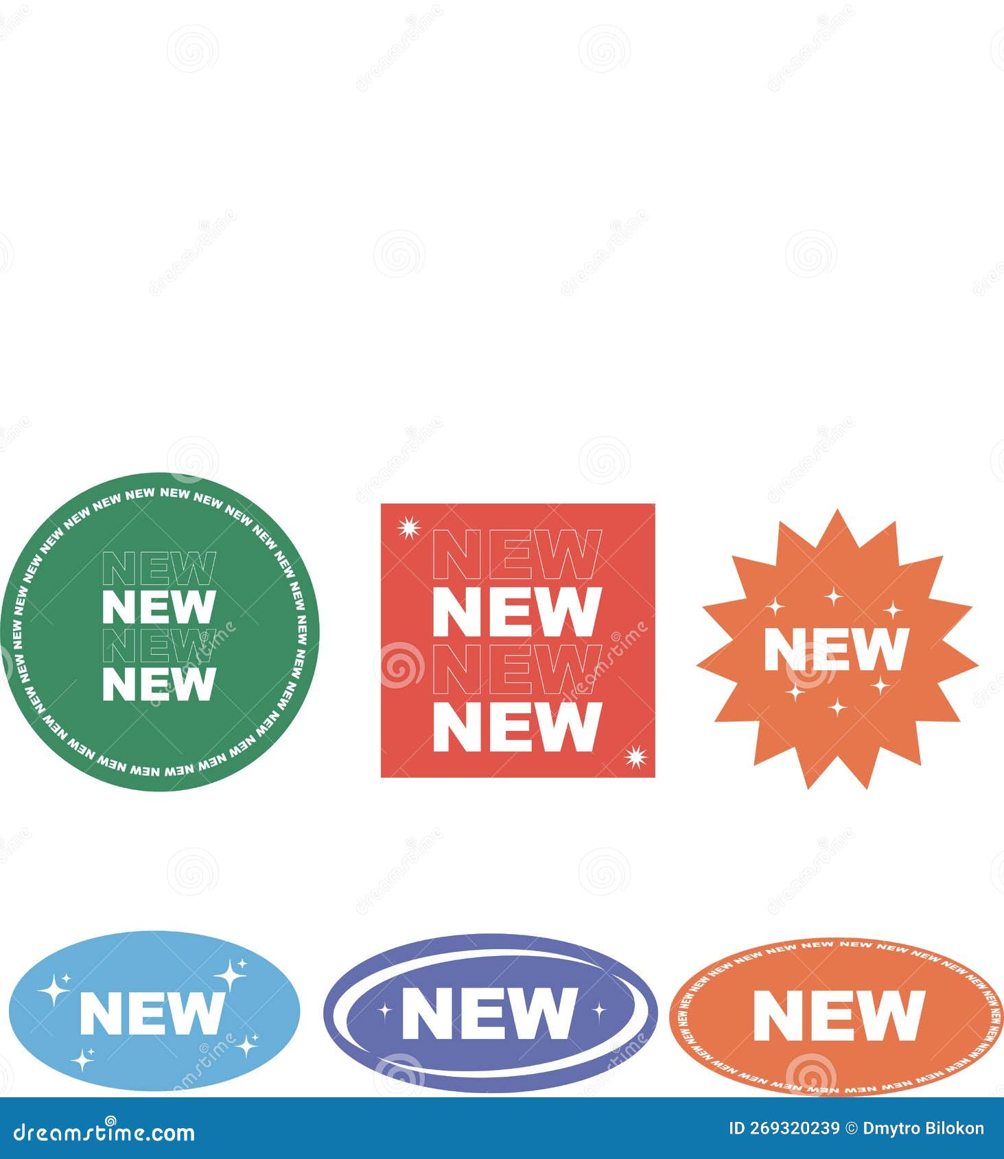 Trends Stickers Set. New Arrival, Collection Badges, SVG Vector. Stock ...