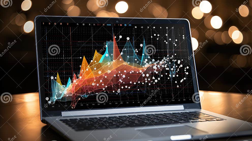 Trends technology charts stock illustration. Illustration of scientific ...