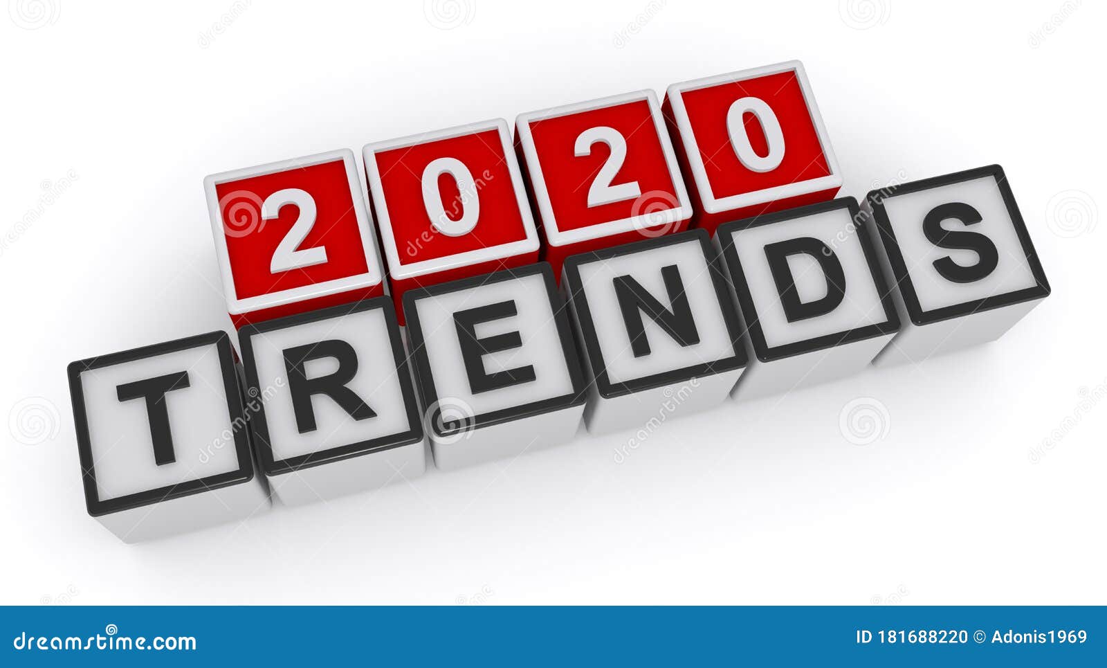 2020 trends word block stock illustration. Illustration of brand ...