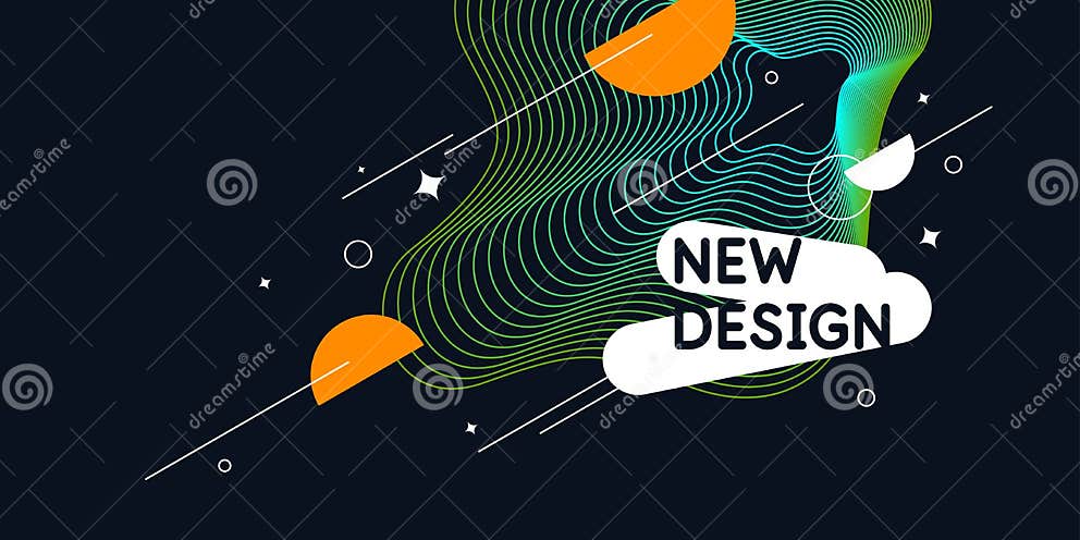 Trendy Abstract Background. Composition Forms. Modern Vector ...