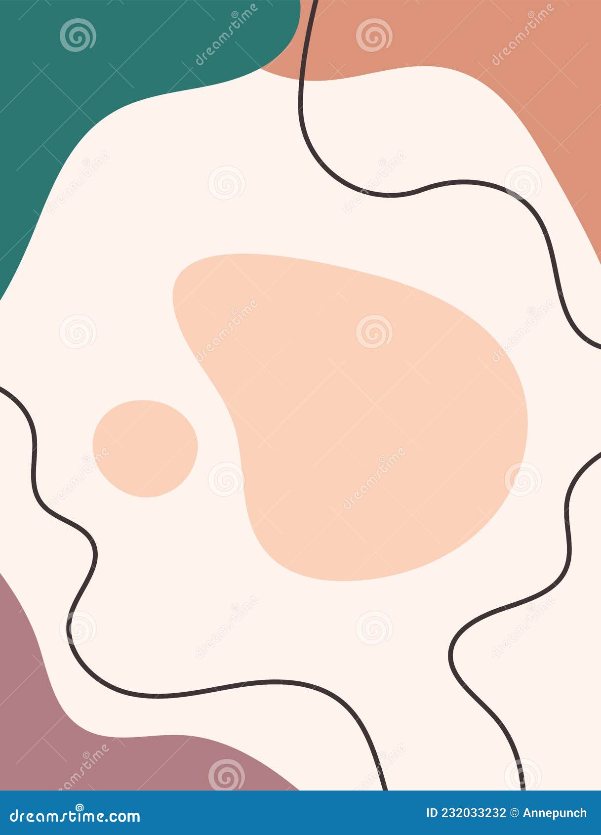 Trendy Abstract Background Drawn by Hand. Modern Template Stock Vector ...