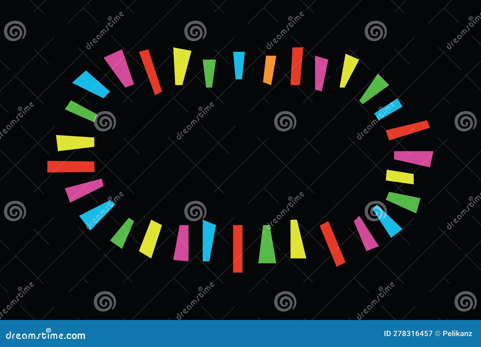 Trendy Abstract Colorful Short Thick Lines Spark Empty Emblem Icon ...