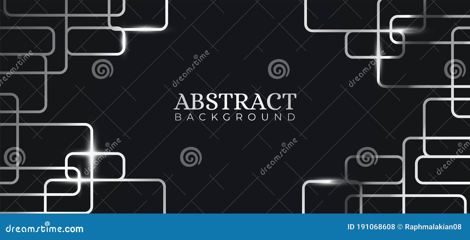 Trendy Abstract Geometric with Silver Metallic of Randomly Rectangular ...