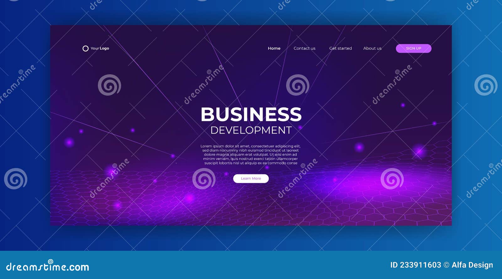 Trendy Abstract Technology Design Template for Web. Dynamic Gradient ...