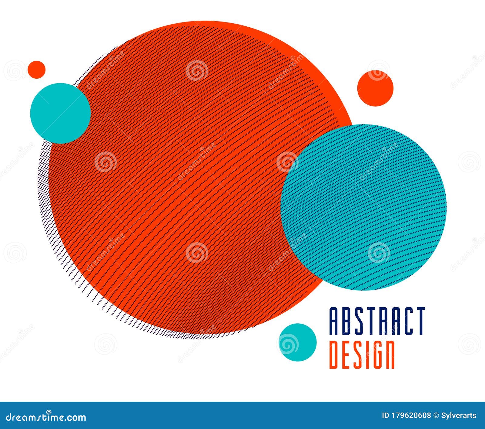 Trendy Abstract Vector Background, Dotted Circles Composition ...