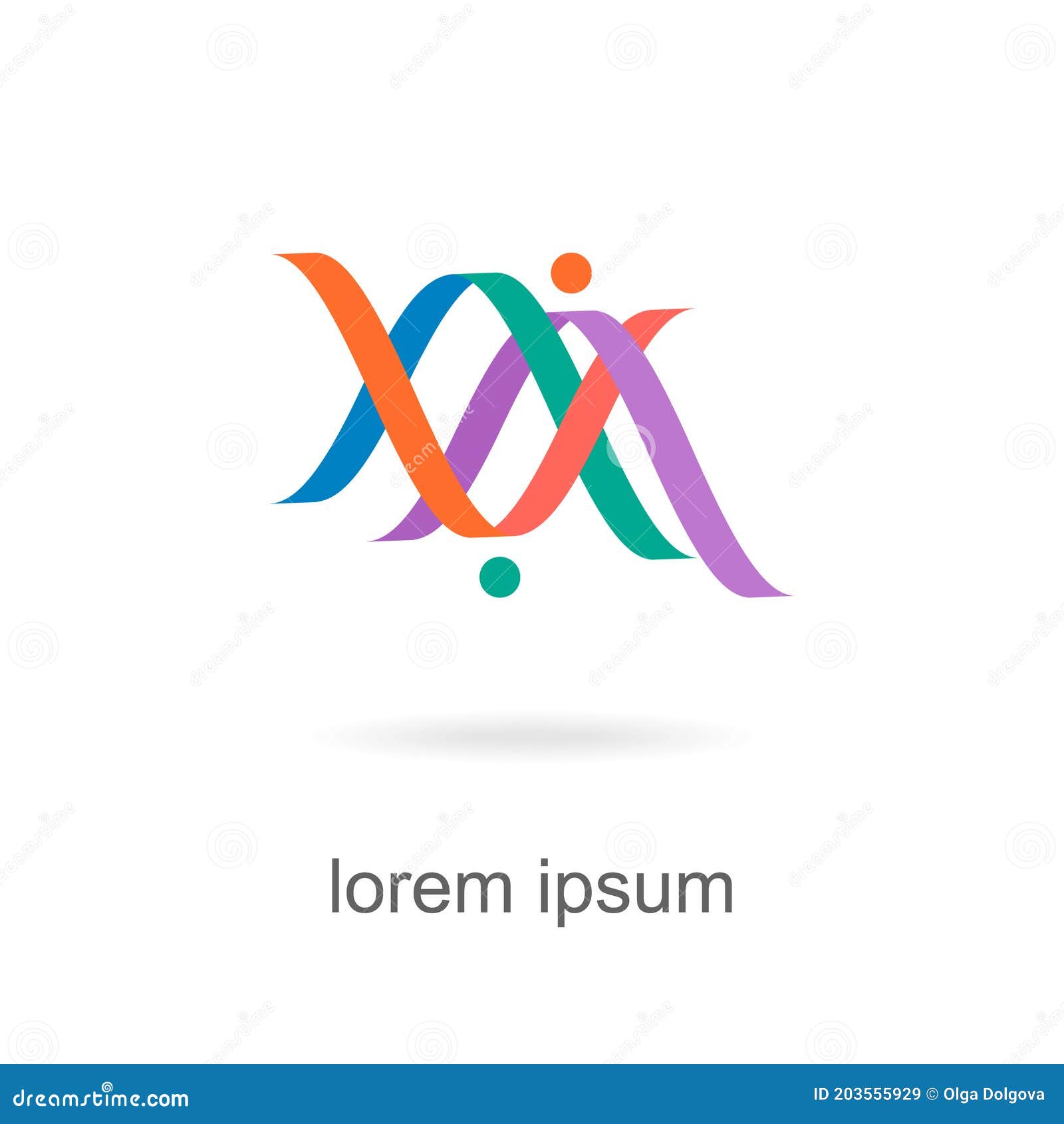 Trendy Abstract, Vibrant and Colorful Icon, Element Logo. Stock Vector ...