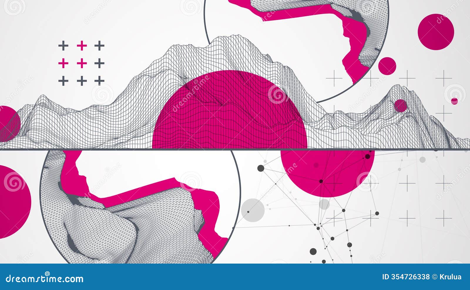 Trendy Abstract Wireframe Background. Modern Science or Technology Art ...