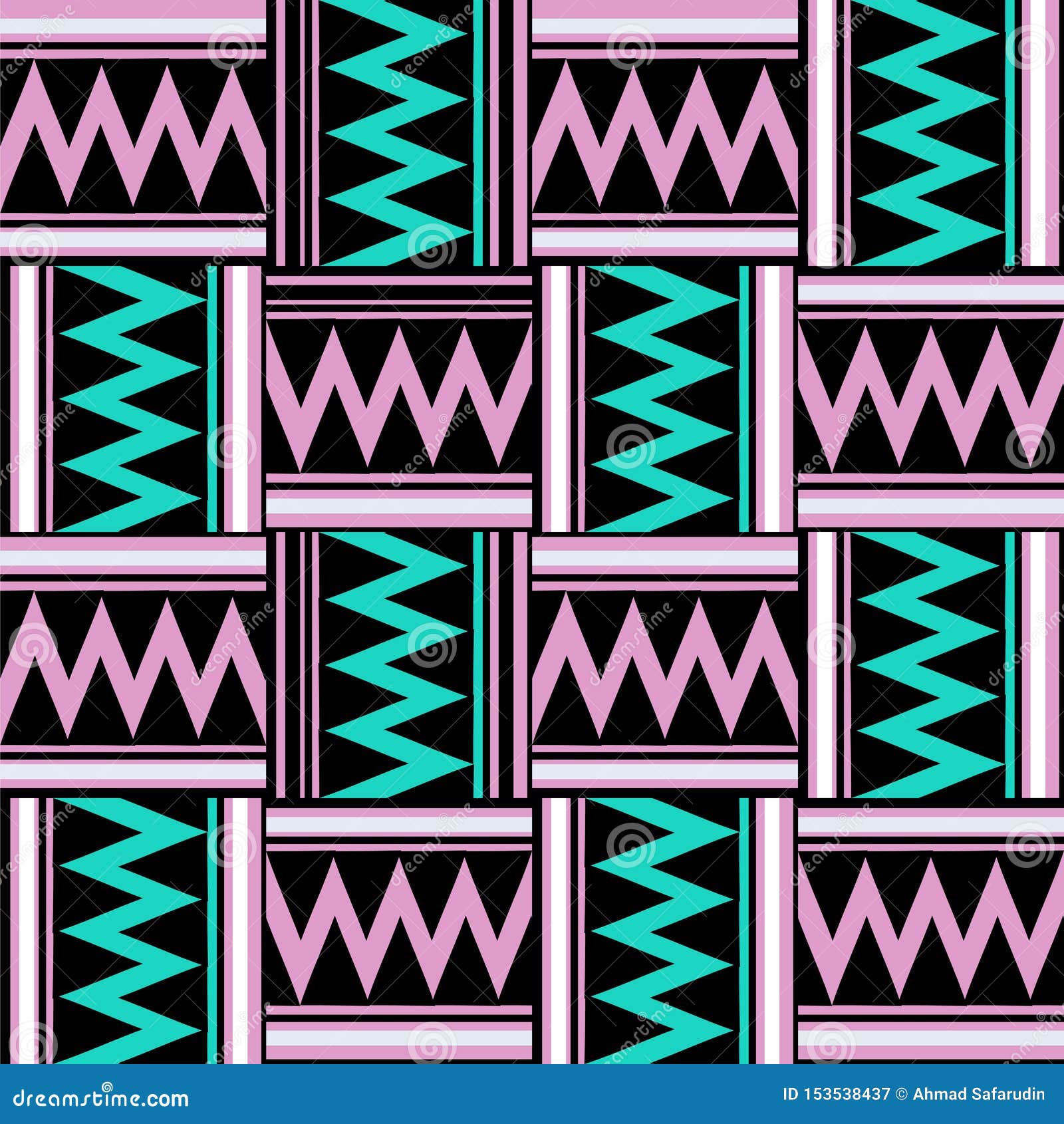 Trendy Aztec Tribal Pattern Geometric Zigzag Design Stock Vector ...