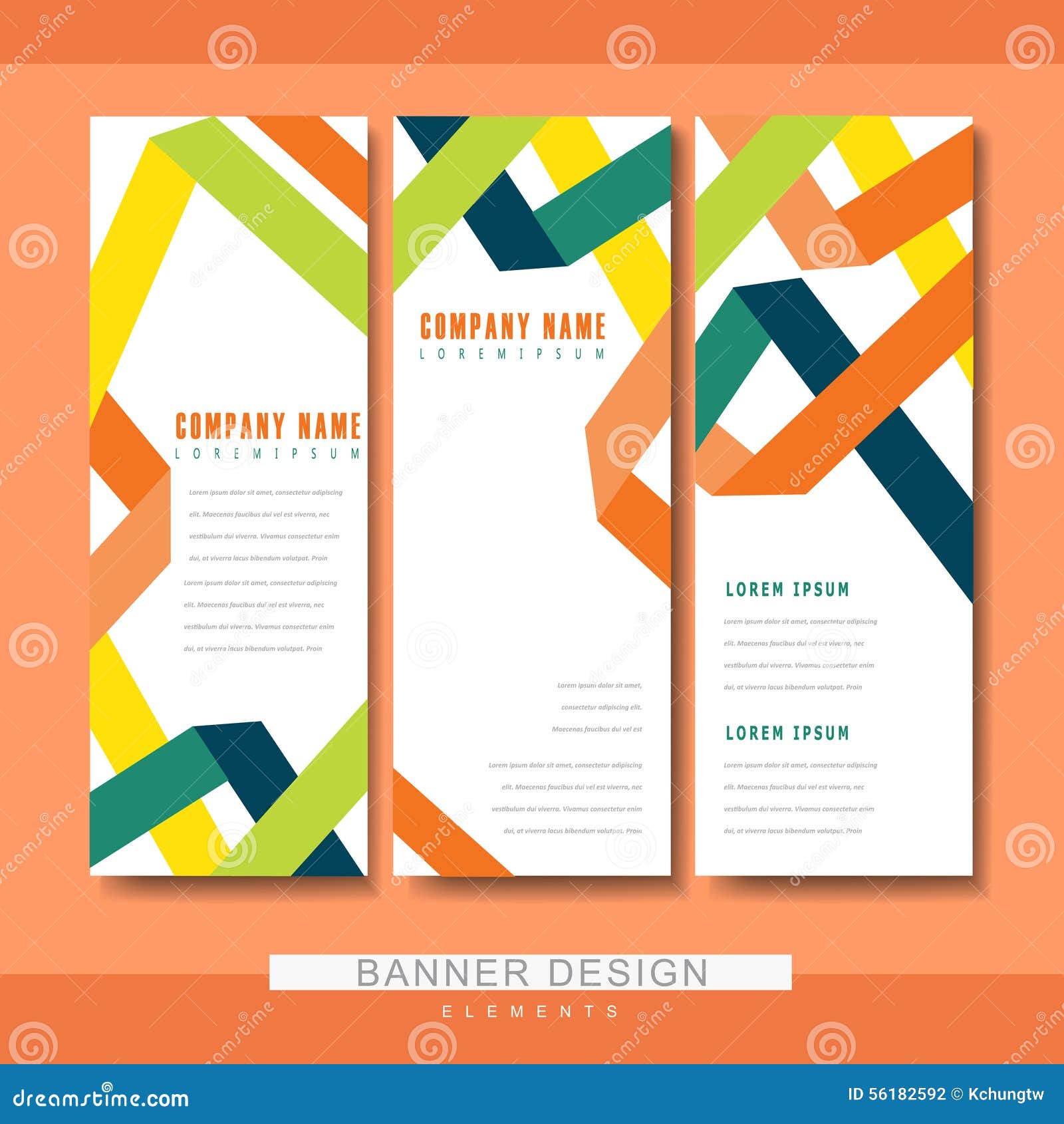 Trendy Banner Template Set Design Stock Vector - Illustration of ...
