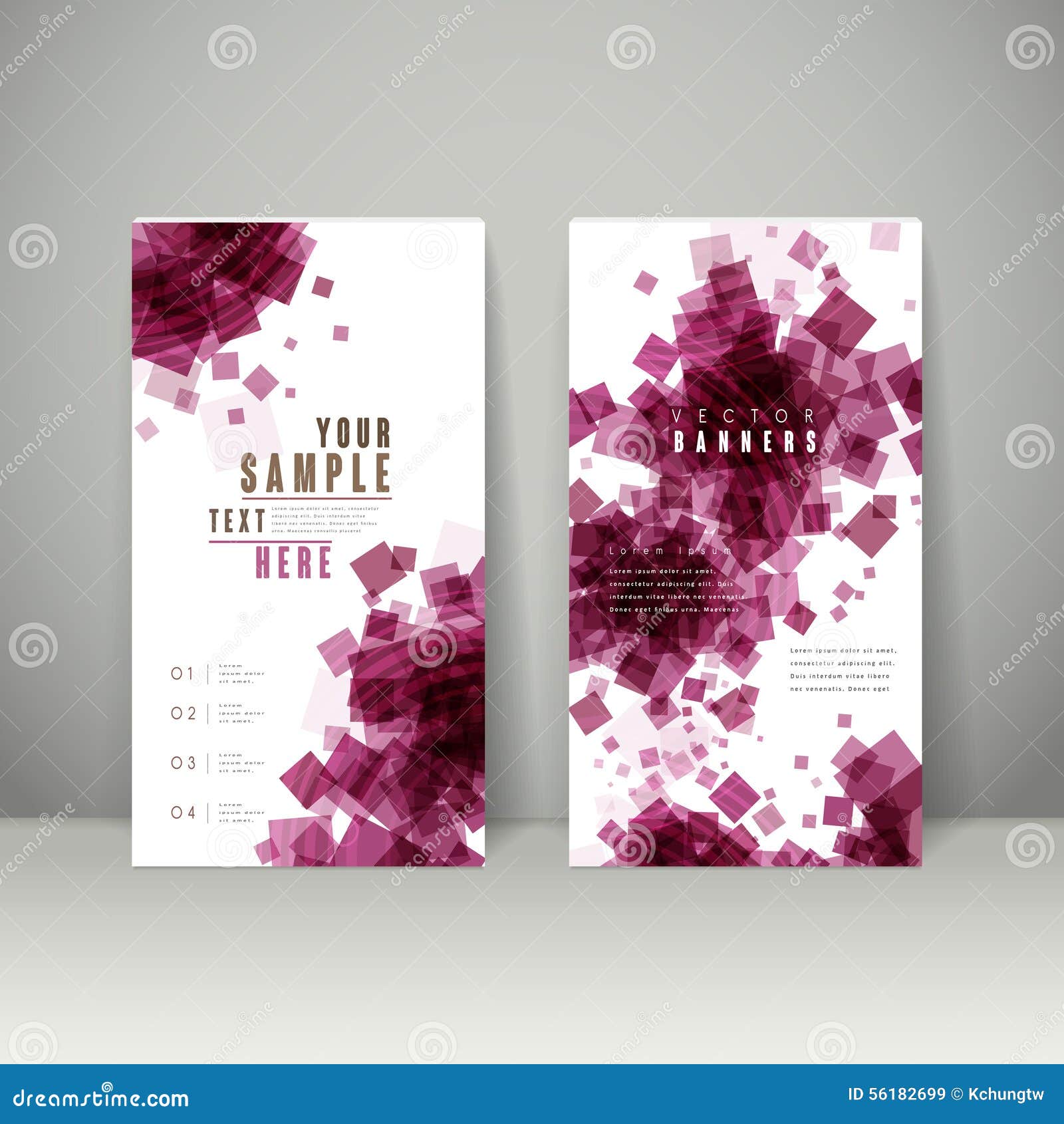 Trendy Banner Template Set Design Stock Vector - Illustration of ...
