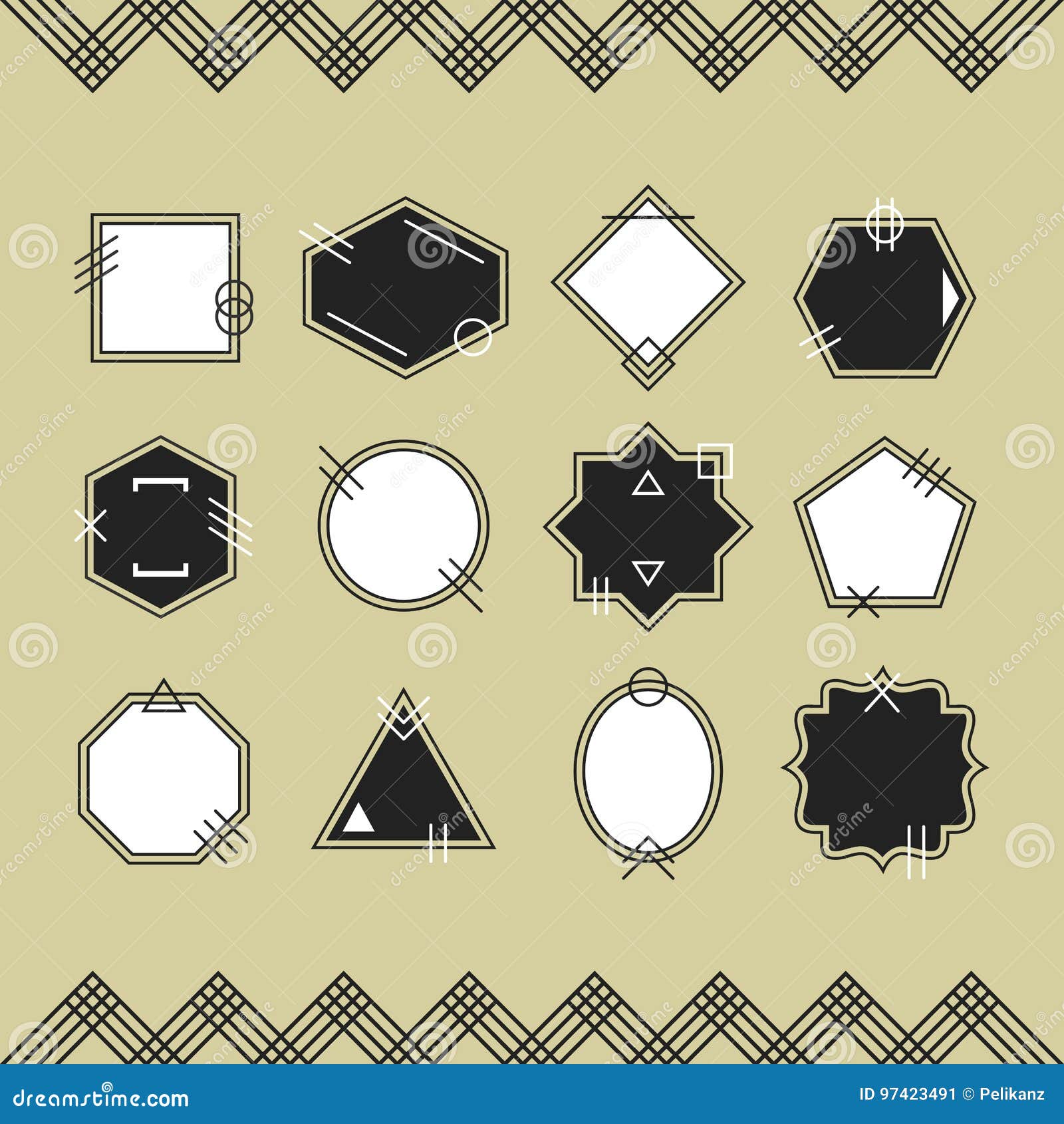 Blank Line Border Frame Rough Cartoon Vector | CartoonDealer.com #9838909