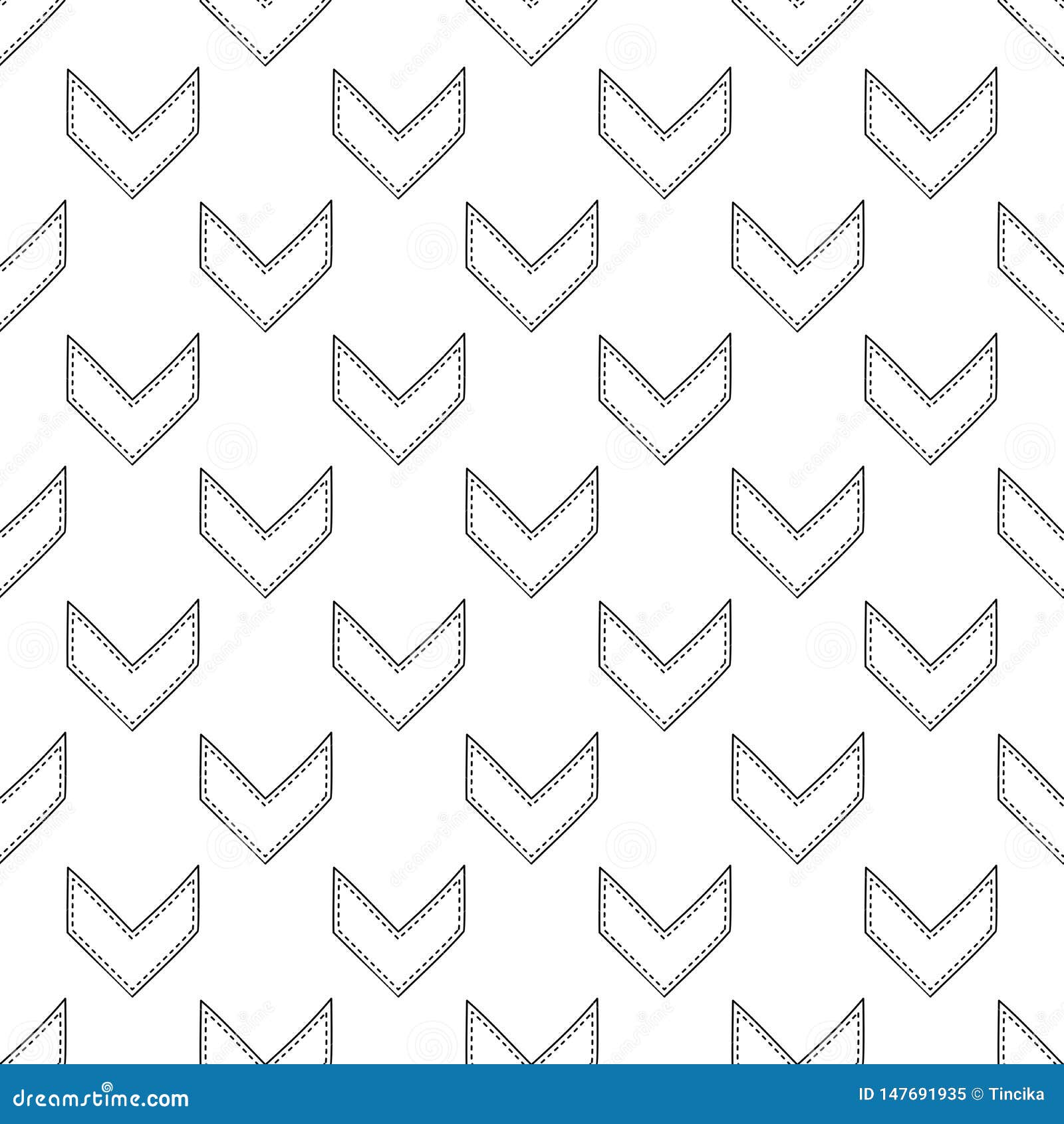 Chevron Repeat Seamless Pattern, Vector Elements. Stock Vector ...