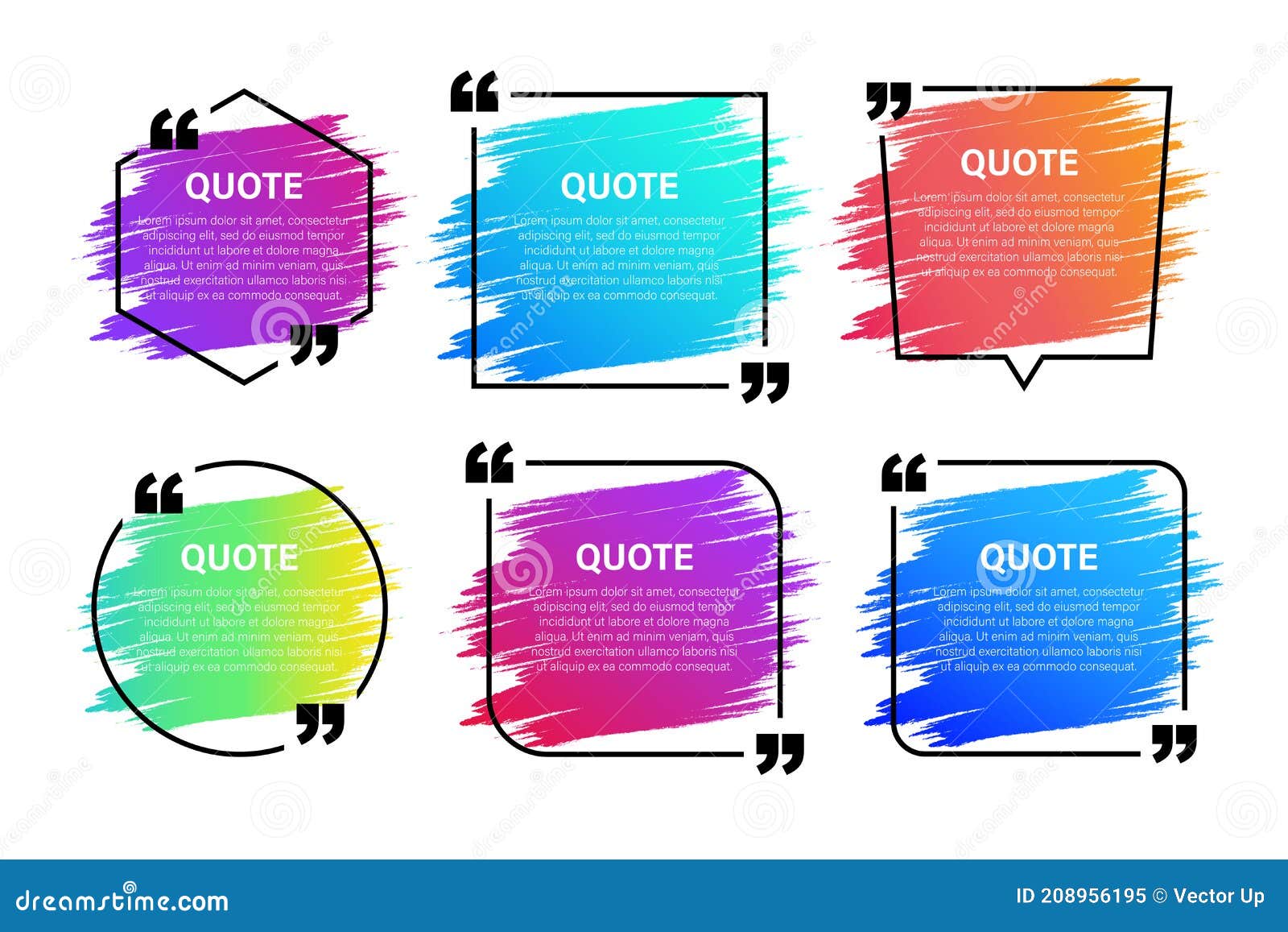 Trendy Block Quote Modern Design Elements. Creative Quote and Comment ...