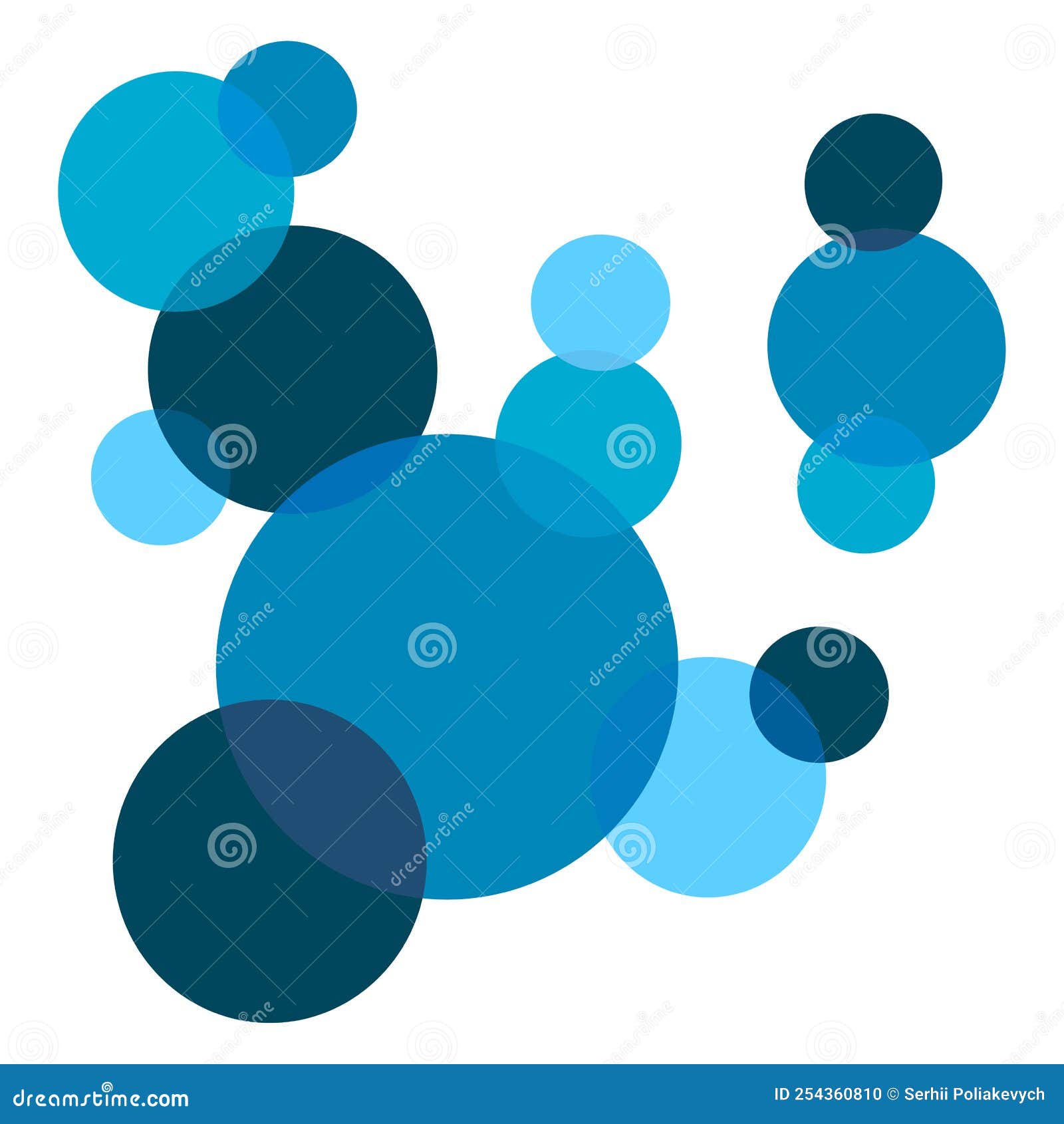 Trendy Blue Pastel Circles Background. Vector Illustration. Stock Image ...